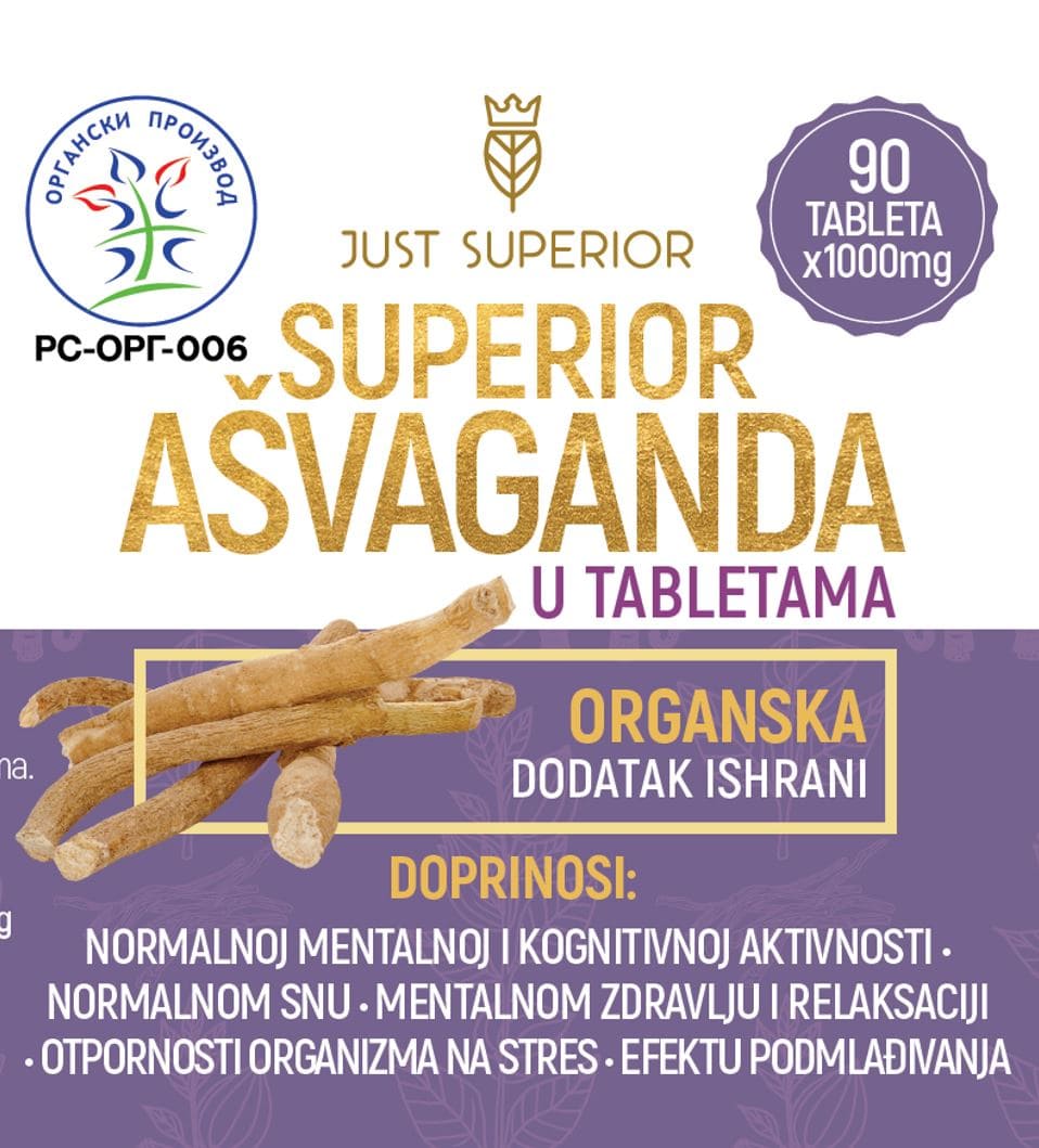 Ašvaganda kapsule | Cena za ashwagandha tablete | Just Superior